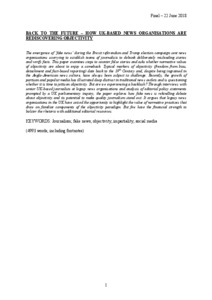 Bournemouth University Research Online [BURO] - Back to the Future: How UK-based news ...